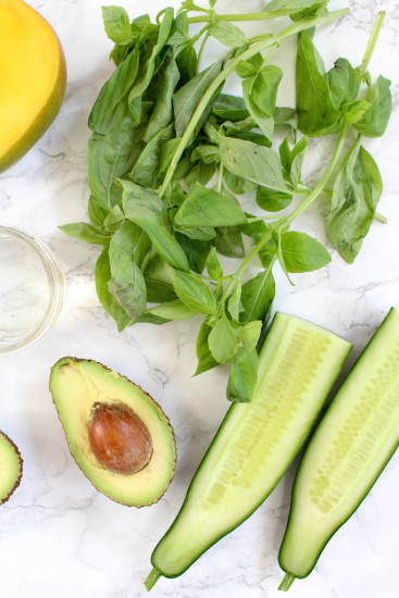 Green Mango Basil Smoothie - Heavenlynn Healthy