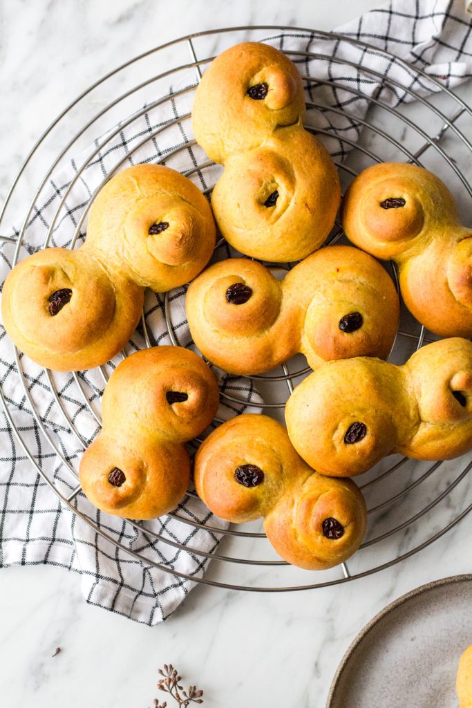 Swedish saffron buns (Lussebullar) - Heavenlynn Healthy