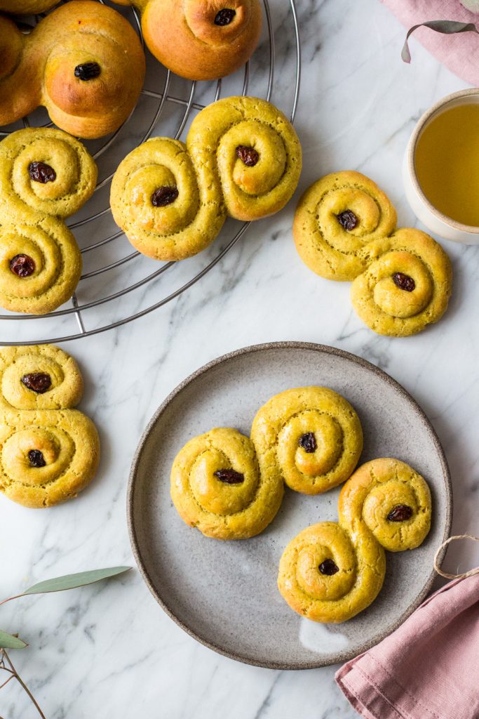 Swedish saffron buns (Lussebullar) - Heavenlynn Healthy